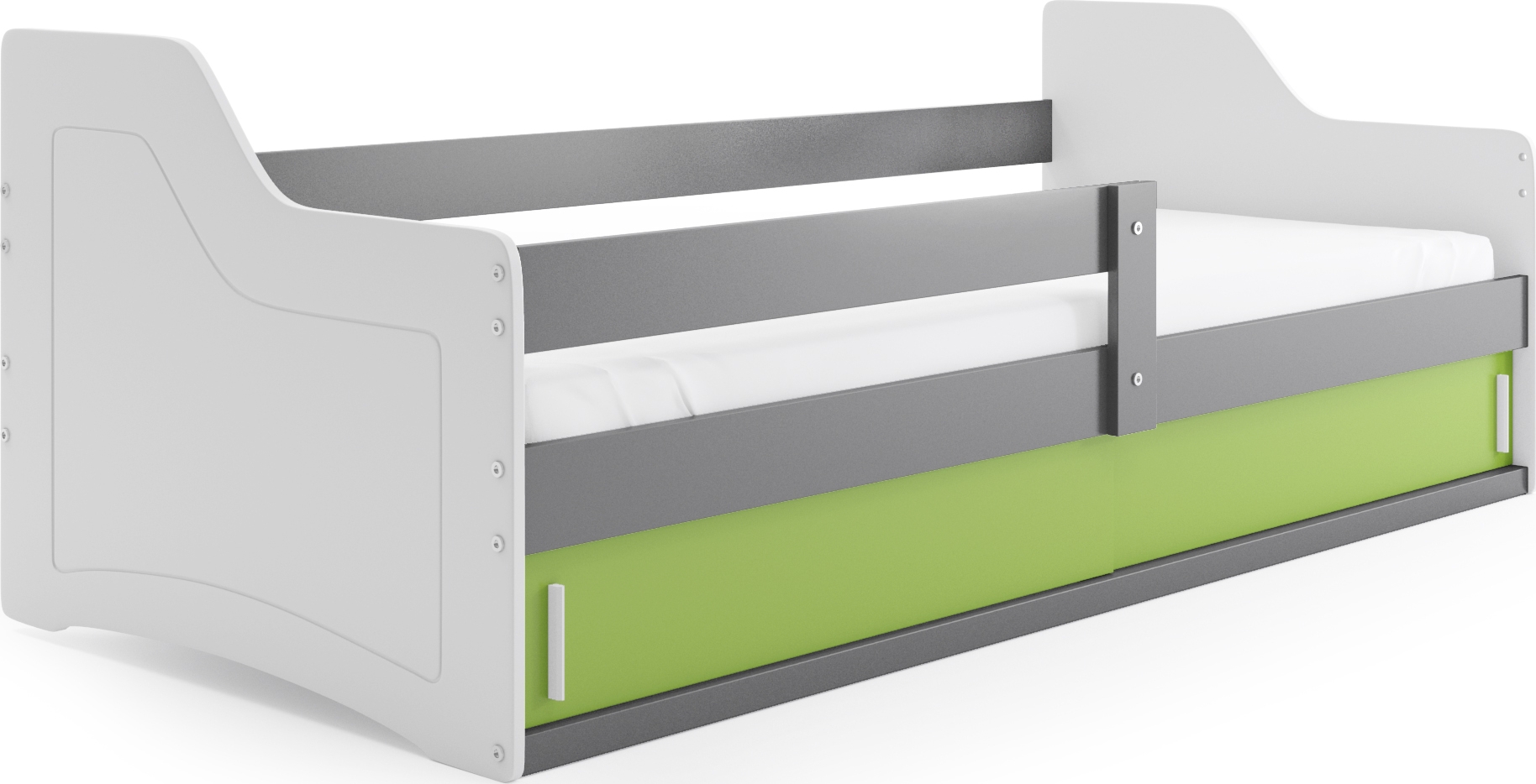 Sofix juniorseng med opbevaringsrum 80 x 160 cm - Alle farver - 2595 DKK - Tremmesenge med ...