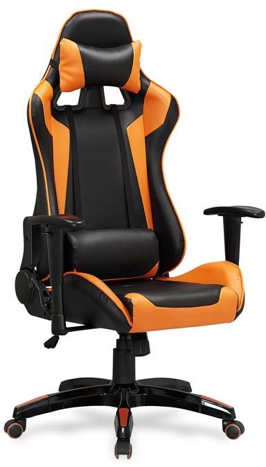 Gaming stol Deluxe - Sort / orange - 1595 DKK - Kontorstole med armlæn ...