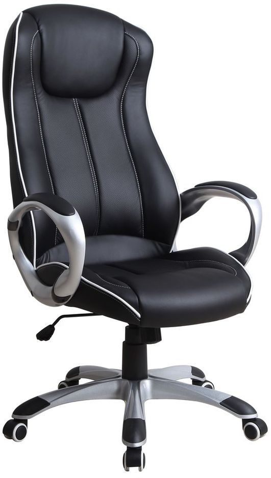 Brunhilde kontorstol - Sort (PU) - 1395 DKK - Kontorstole med armlæn ...