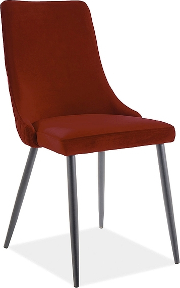 Klaver spisestuestol - Mat rød fløjl - 1095 DKK - Polstret stole ...