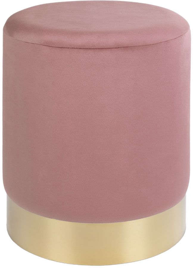 Puf - Pink/messing + Tekstilrensning til møbler - 1195 DKK - Siddepuder ...