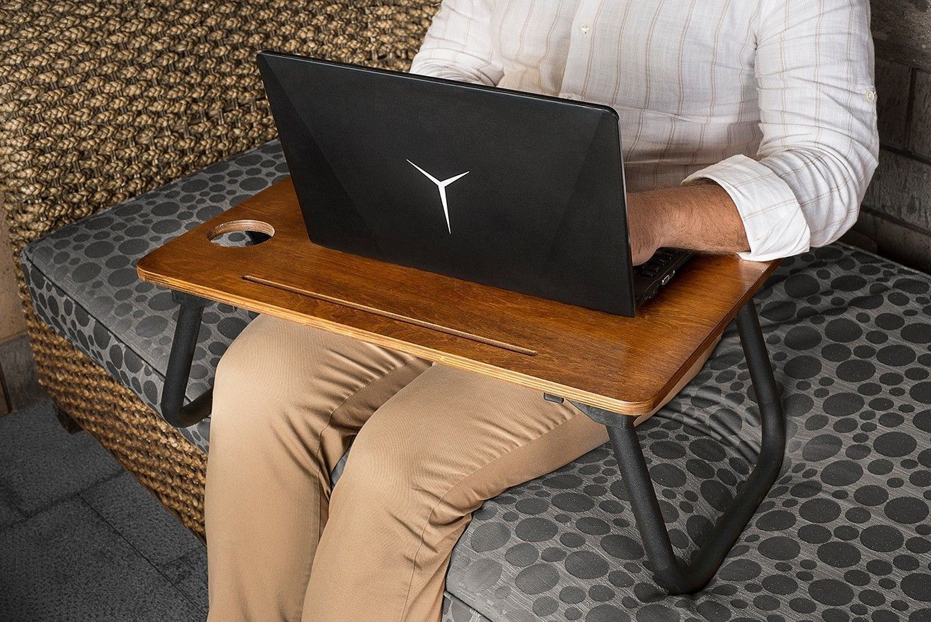 Lappy laptop bord 60x20 cm - Valnød/sort - 709 DKK - Computerbord ...