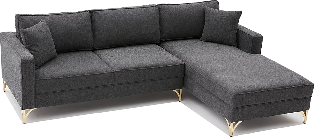 Berlin divan sofa - antracit/guld - 12995 DKK - Stofsofaer - Trendrum.dk