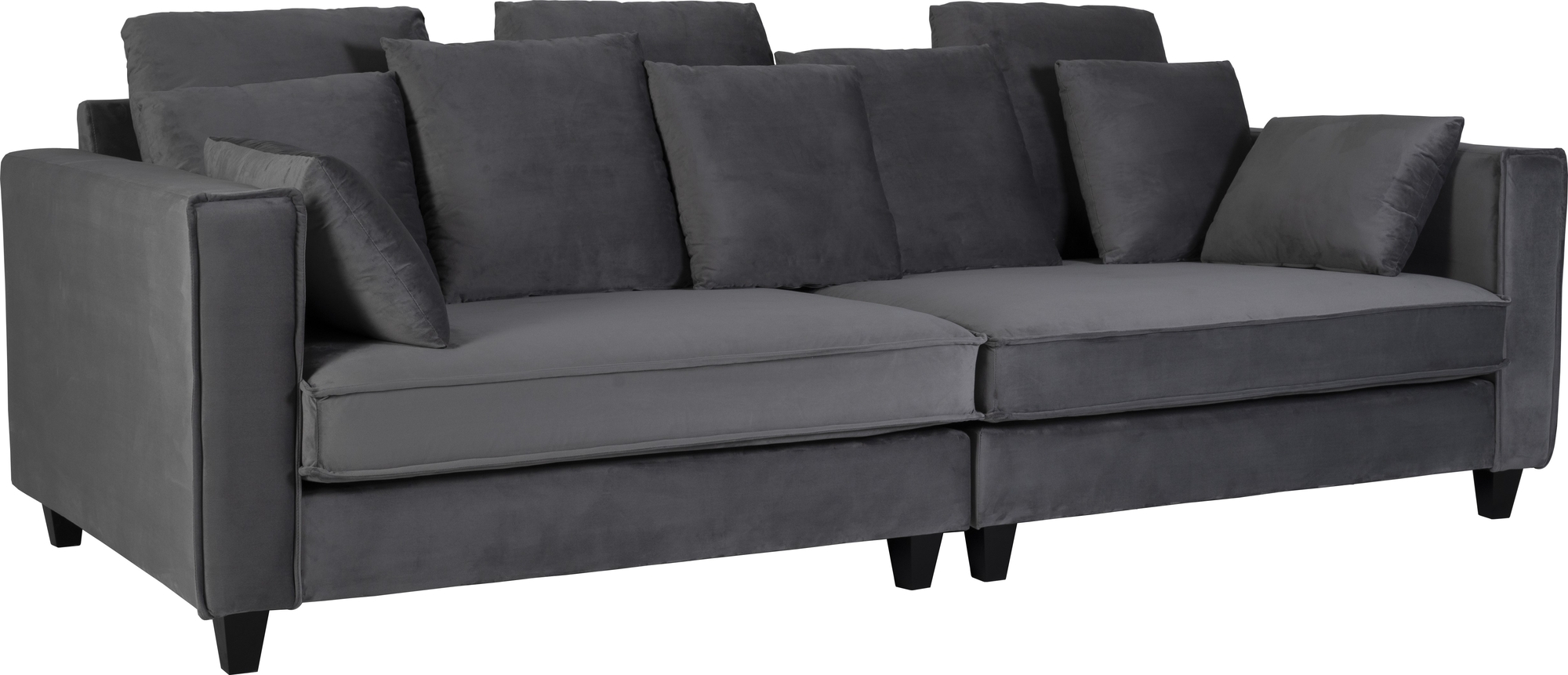 Brandy Lounge 3,5 personers sofa XL - Mørkegrå (fløjl) - 7495 DKK - 4 ...