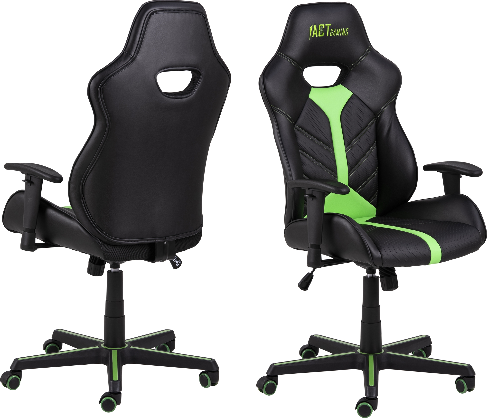 Brostensbelagt gaming stol - Sort/grøn - 1895 DKK - Gamer stole ...