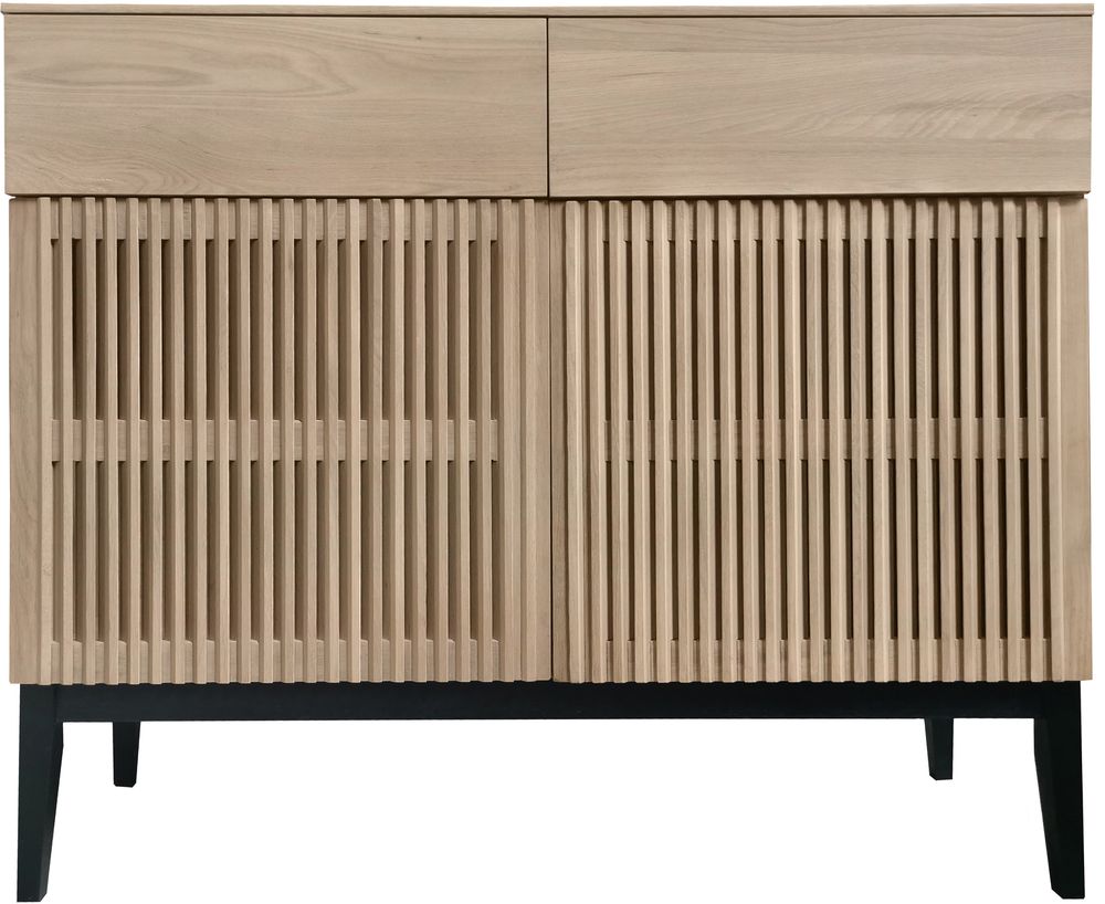 Darell lavt glasskab - Ask finer/sort - 5895 DKK - Vitrineskab ...