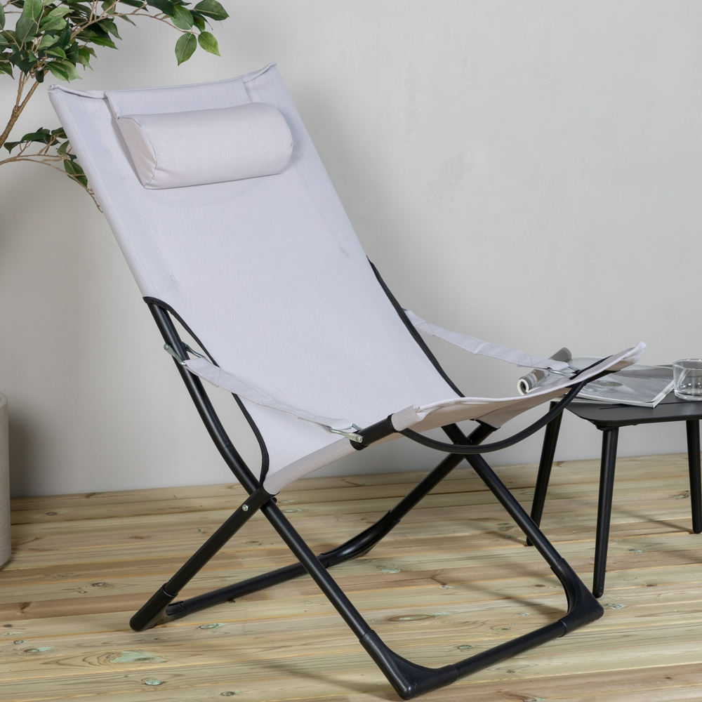 Sevilla liggestol - Sort/Grå - 539 DKK - Solstole - Trendrum.dk