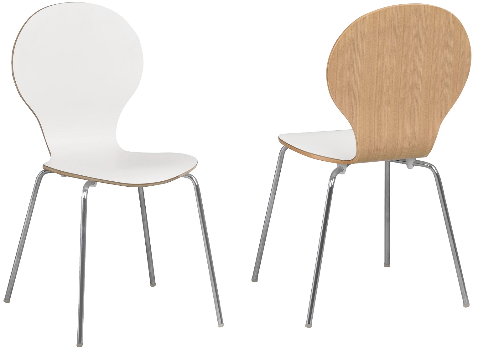 Fusion stol kan stables - Hvid HPL laminat eg / krom - 349 DKK ...