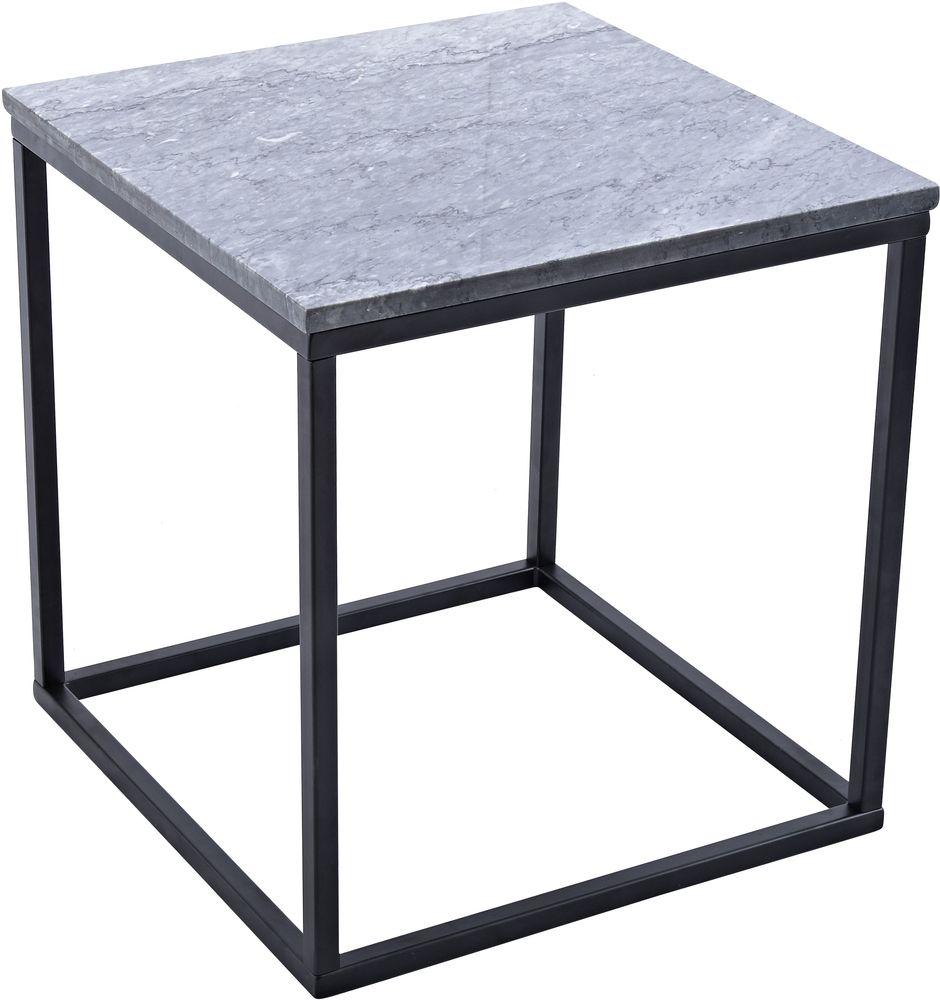 Accent sidebord 50 - Gråt marmor/sort underdel - 1095 DKK - Marmor ...