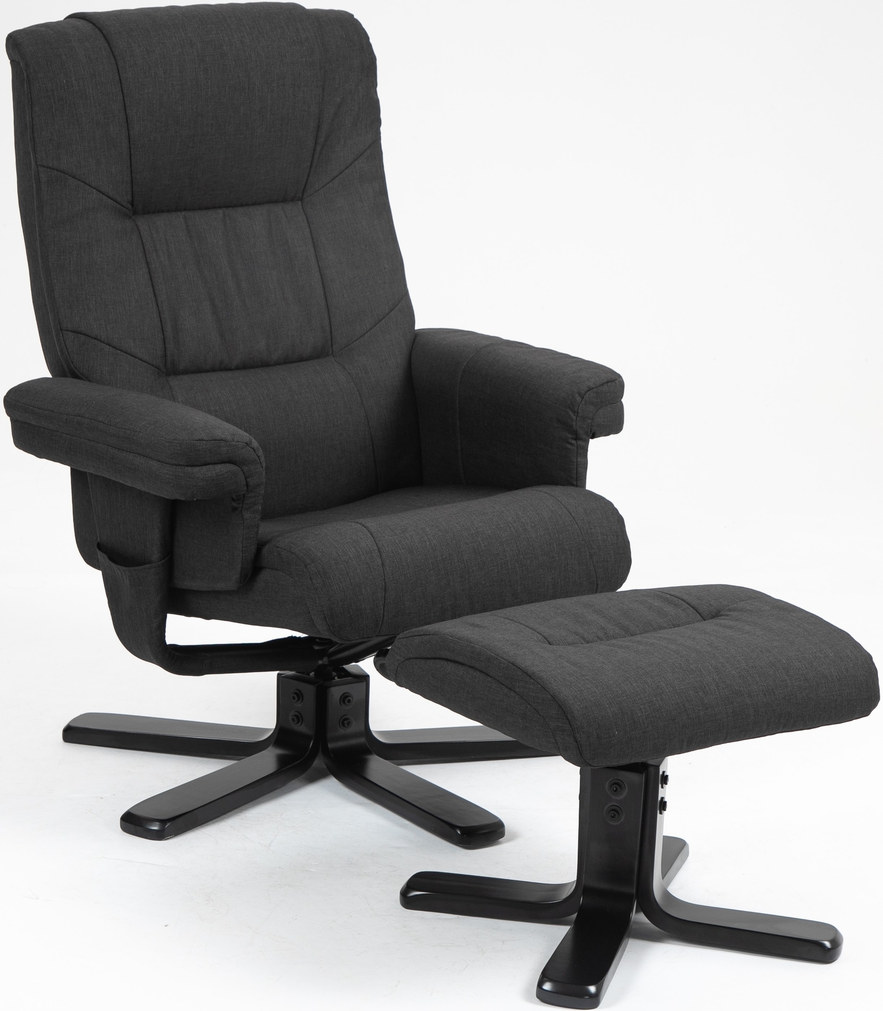 Oslo hvilestol med skammel - Cortina sort - 2195 DKK - Recliner ...