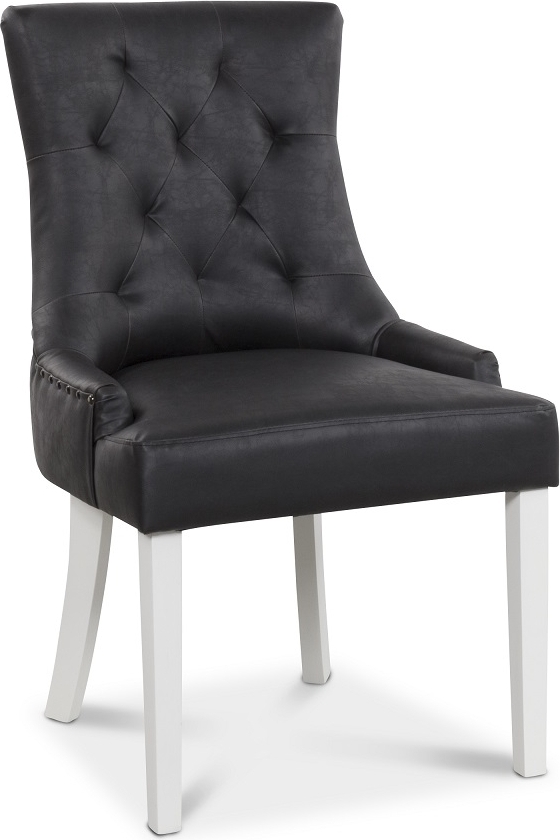 Tuva stol, Sort PU - Hvide ben + Pletfjerner til møbler - 689 DKK ...