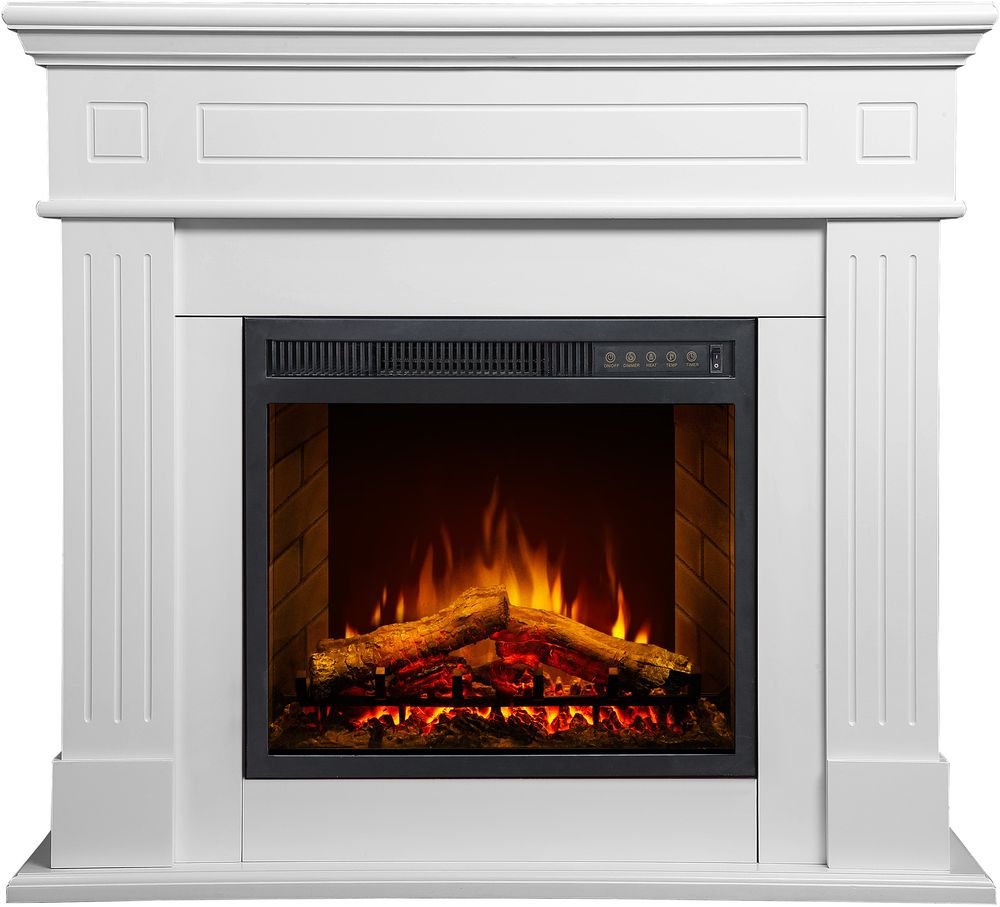 Elektrisk pejs Willburn III dekorativ pejs - Hvid - 3795 DKK ...
