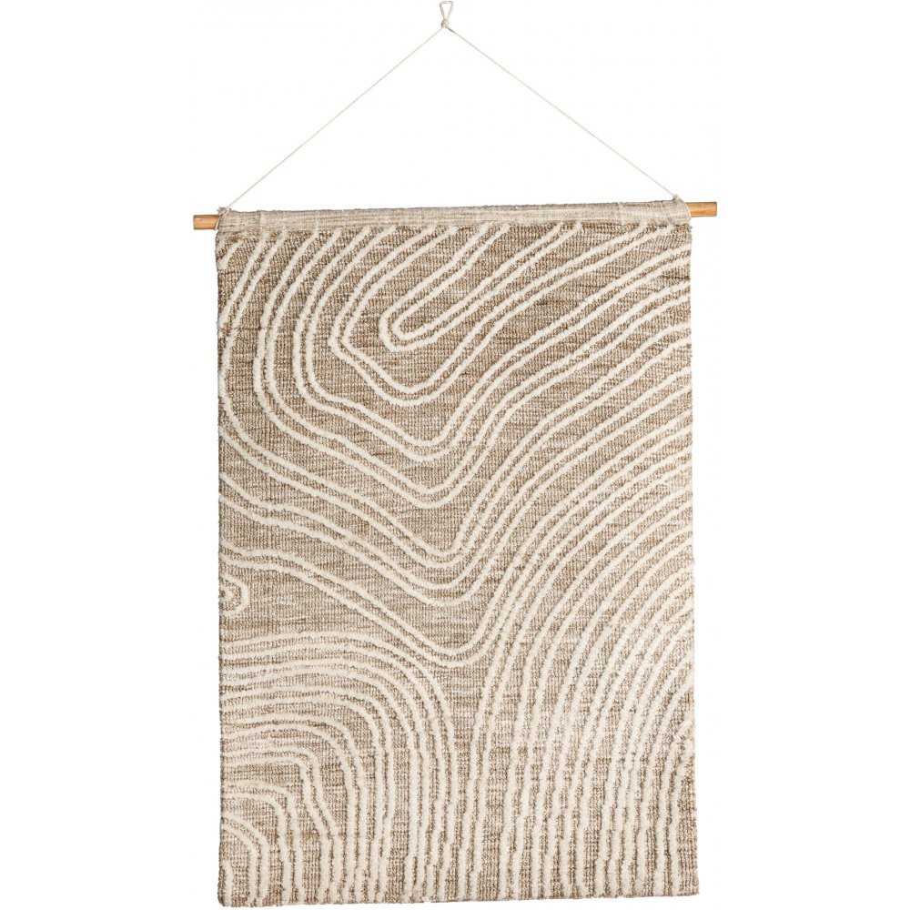 Melle væghængt tæppe 100 x 70 cm - Beige/Elfenben - 369 DKK ...